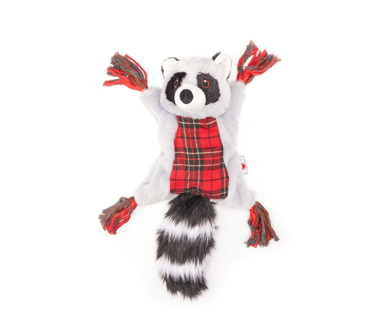 Raccoon Rope Limb Plaid Plush Pull Toy | Big Lots