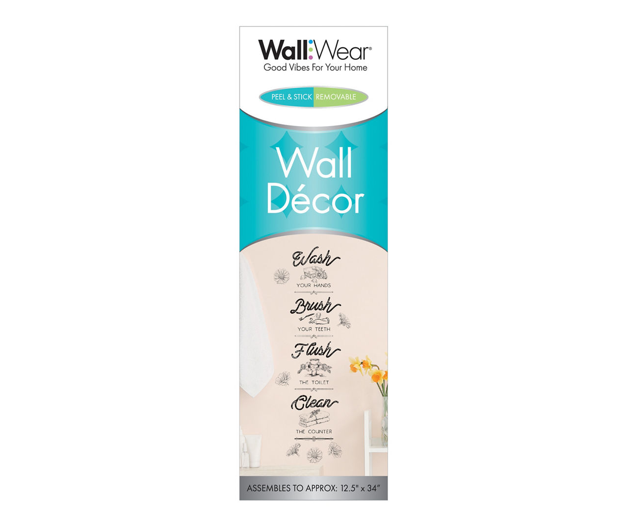 Black Bathroom Rules Wall Decal Set | Big Lots