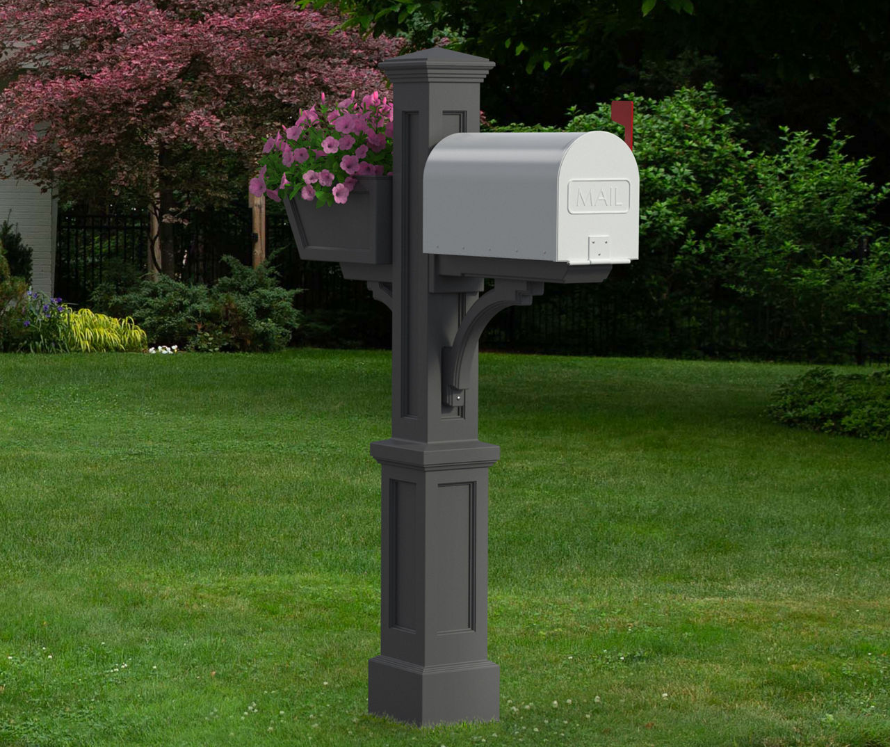 Mayne Inc. Westbrook Plus Graphite Gray Mail Box Post | Big Lots