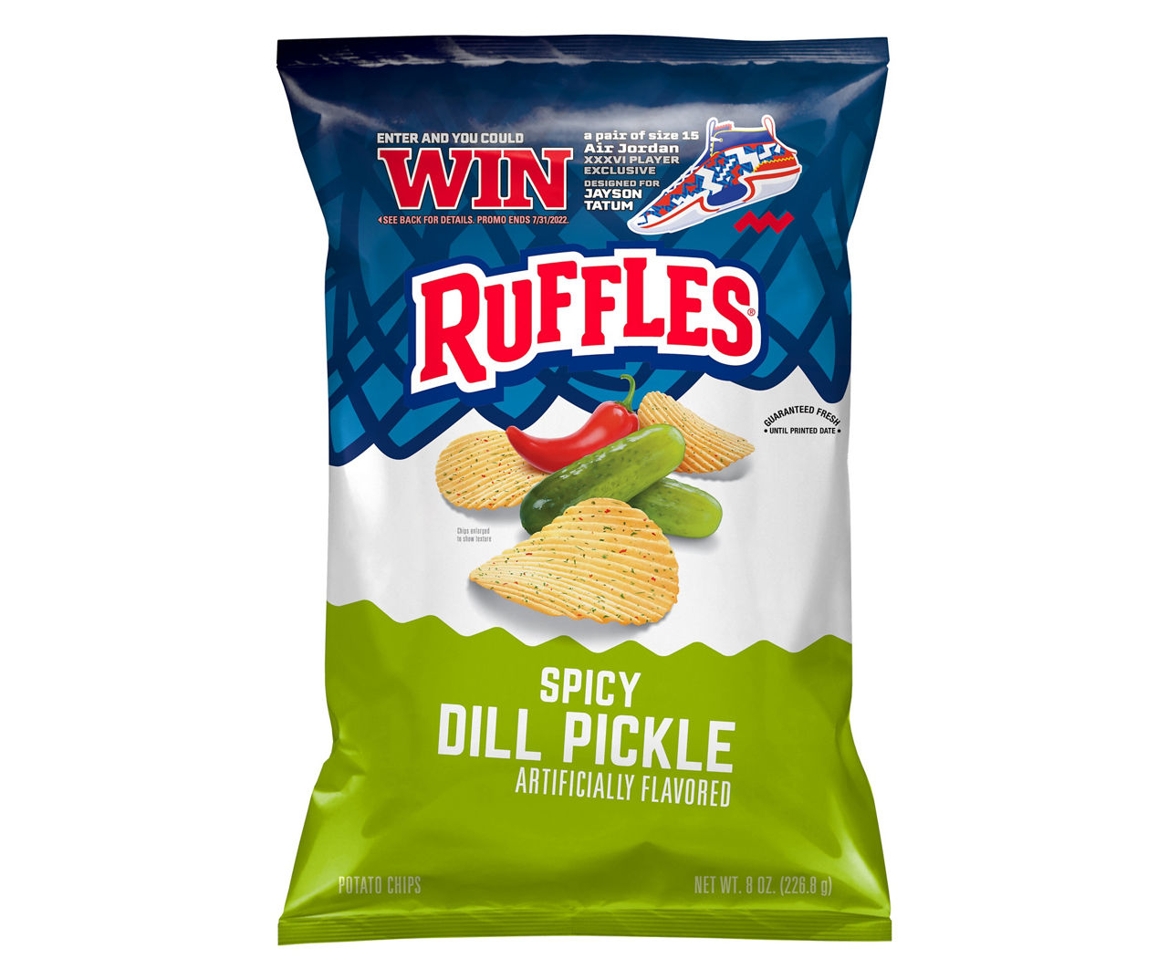 Ruffles Spicy Dill Pickle Potato Chips, 8 Oz. | Big Lots