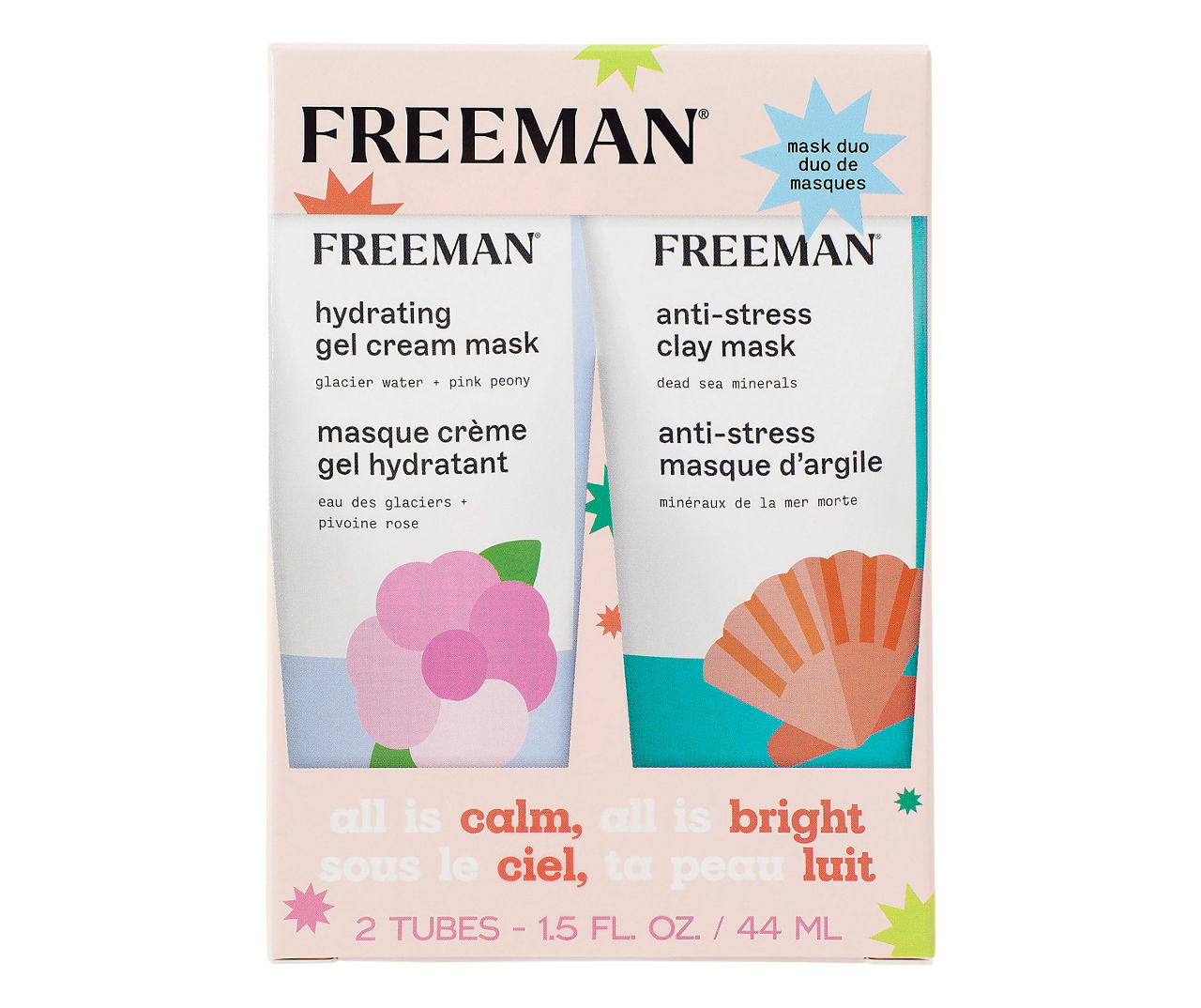 Freeman All Is Calm 2-Piece Mini Facial Mask Set | Big Lots