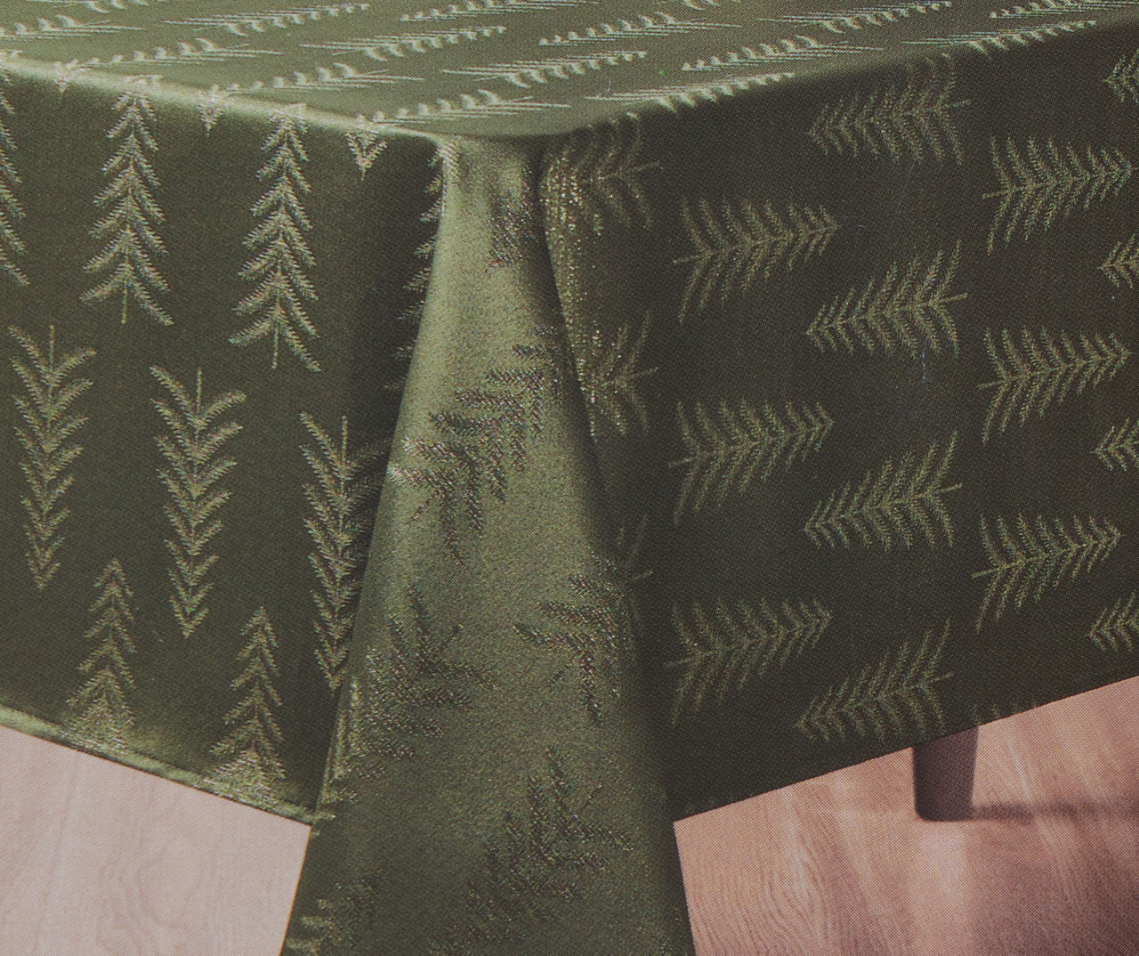 Cuisinart Green Texture Pine Trees Fabric Tablecloth | Big Lots