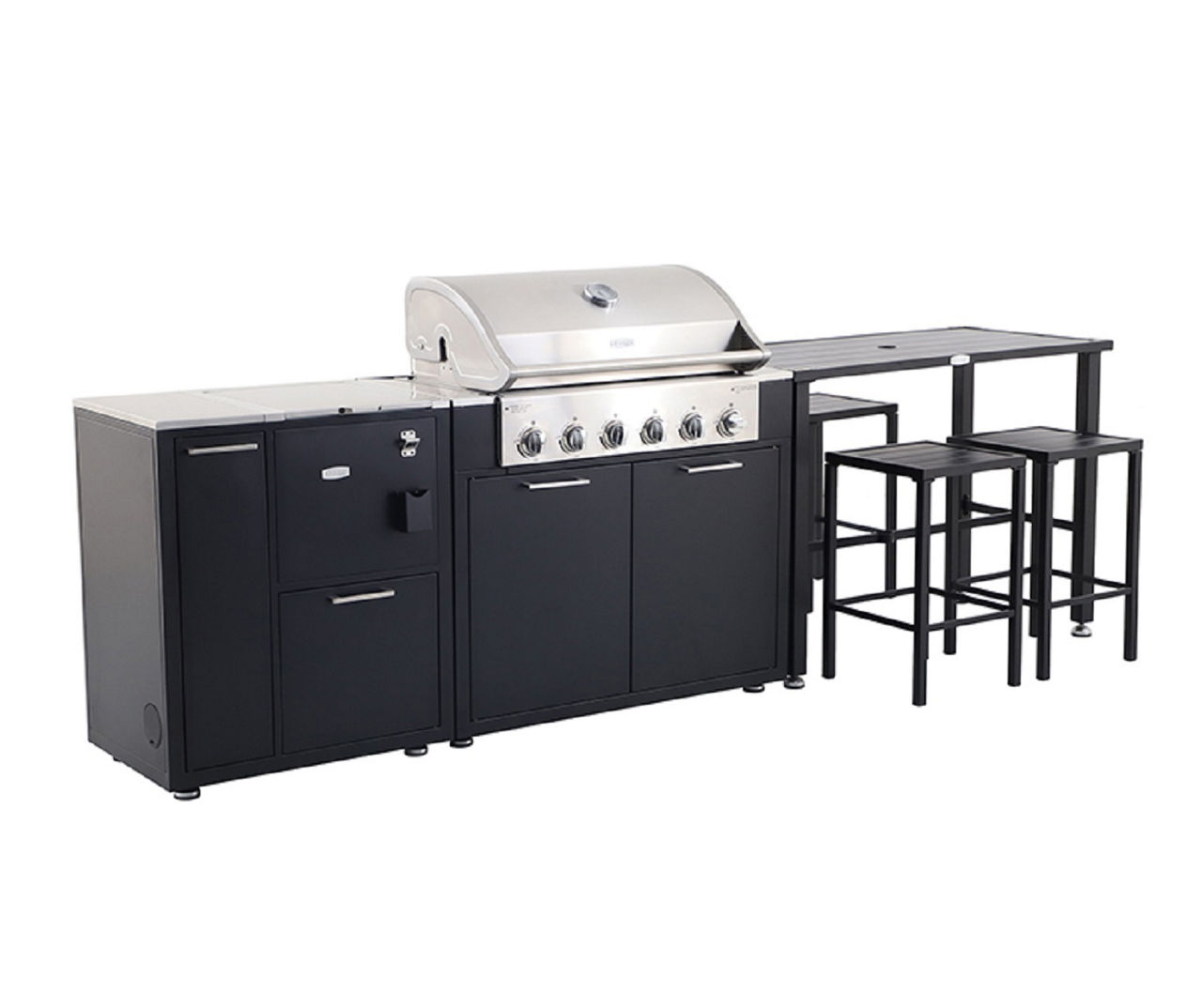 Broyhill Dayton Falls Black Slat Steel Bar Table | Big Lots