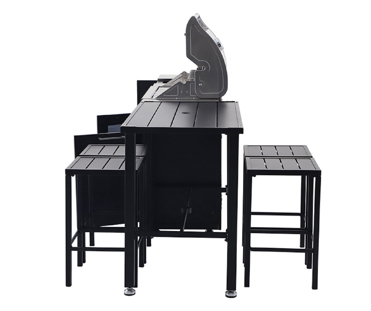 Broyhill Dayton Falls Black Slat Steel Bar Table | Big Lots