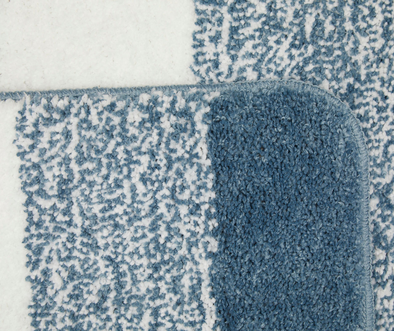 Blue & White Color Block Bath Rug, 2-Pack | Big Lots