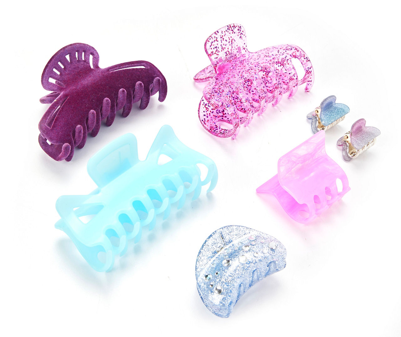 Pink & Blue 7-Piece Mixed Hair Clamp Set | Big Lots