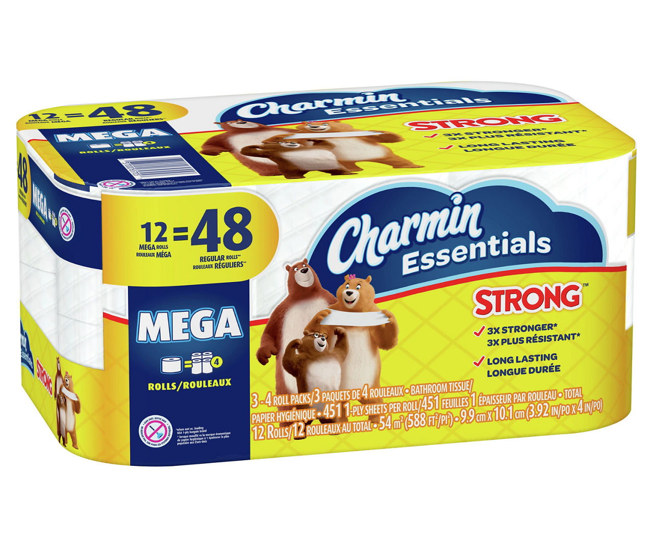 Charmin Essentials Charmin Essentials Strong Toilet Paper 12 Mega Roll ...