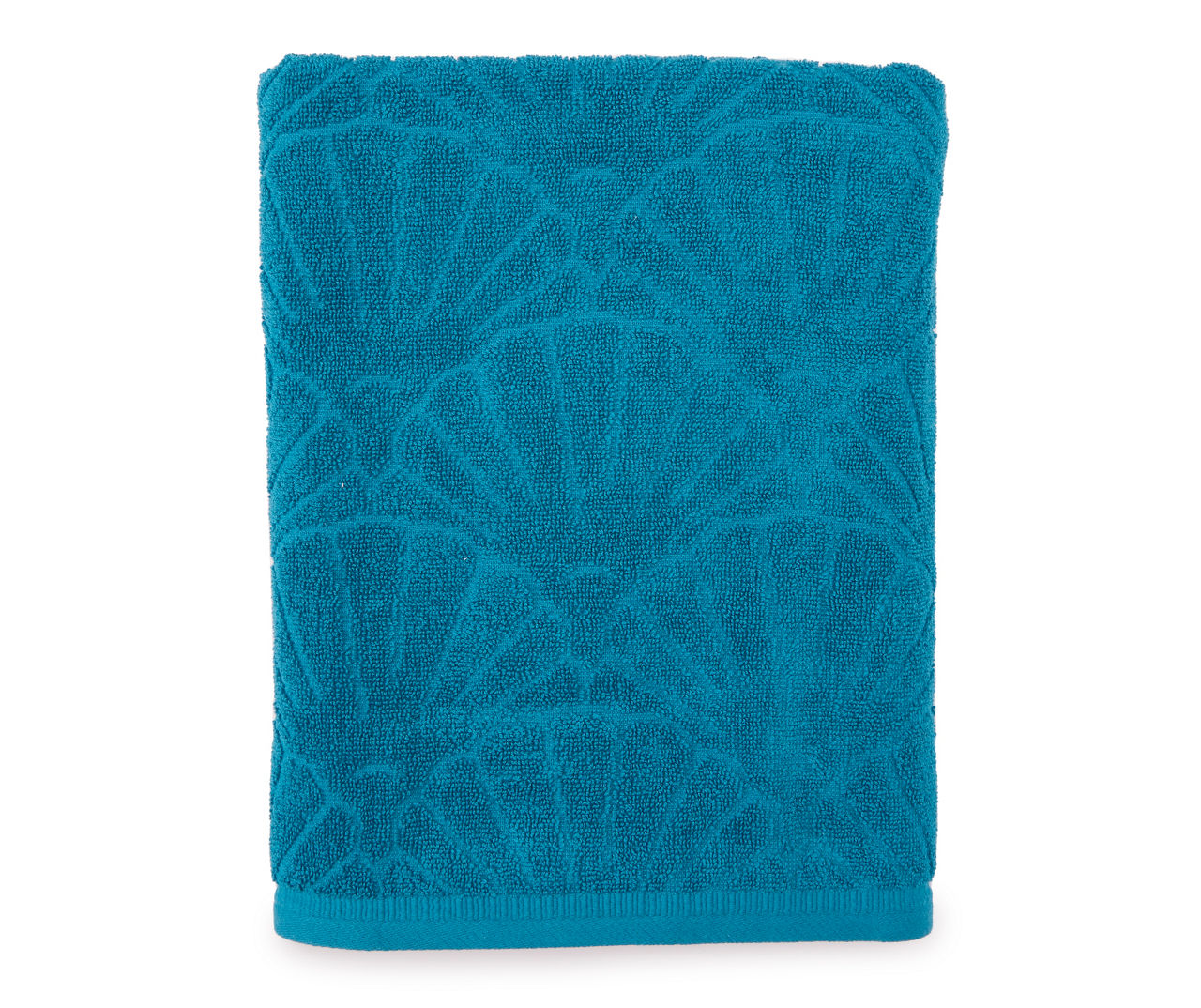Real Living Crystal Teal Scallop Bath Towel | Big Lots