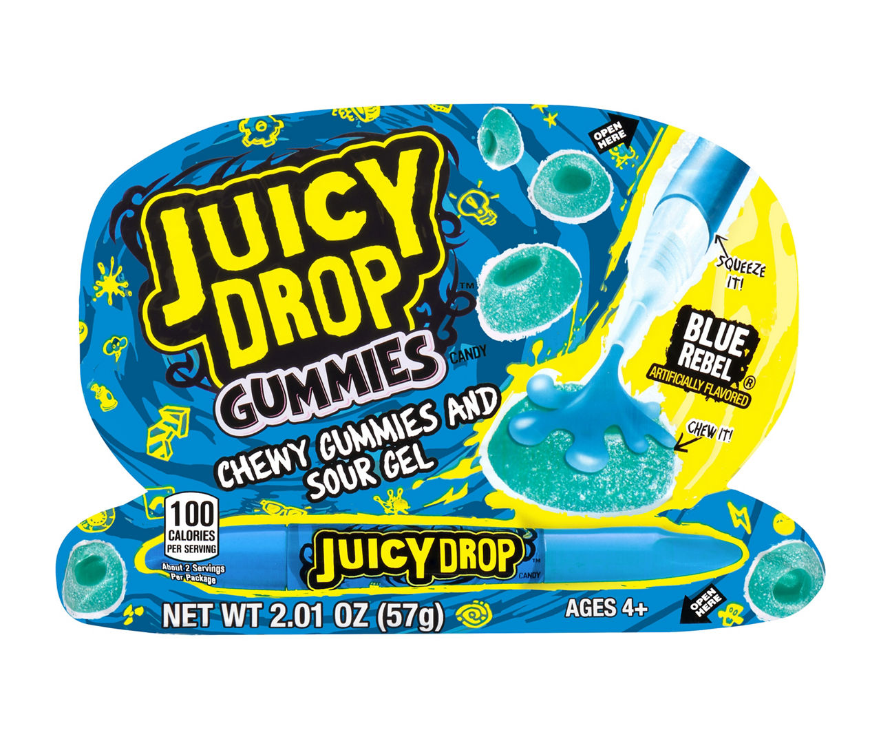 Topps Juicy Drop Gummies Candy, Sweet Gummies & Sour Gel Pen, Assorted ...