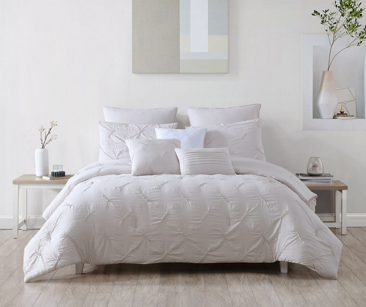 Modern Threads Geometric Microfiber Tufted Comforter Sets,