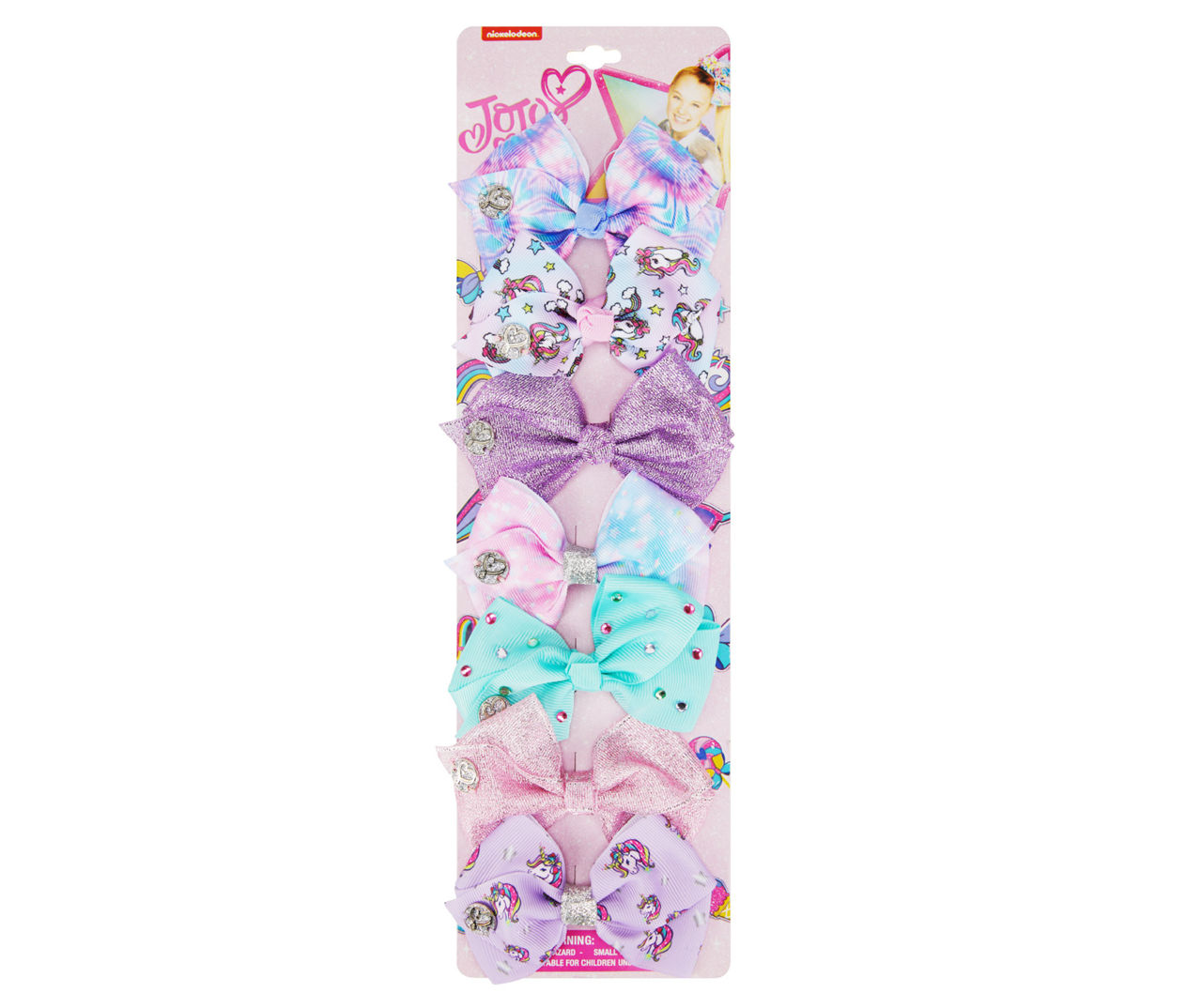 Jojo Siwa Pink, Purple & Blue 7-Piece Mixed Hair Bow Accessory Set ...