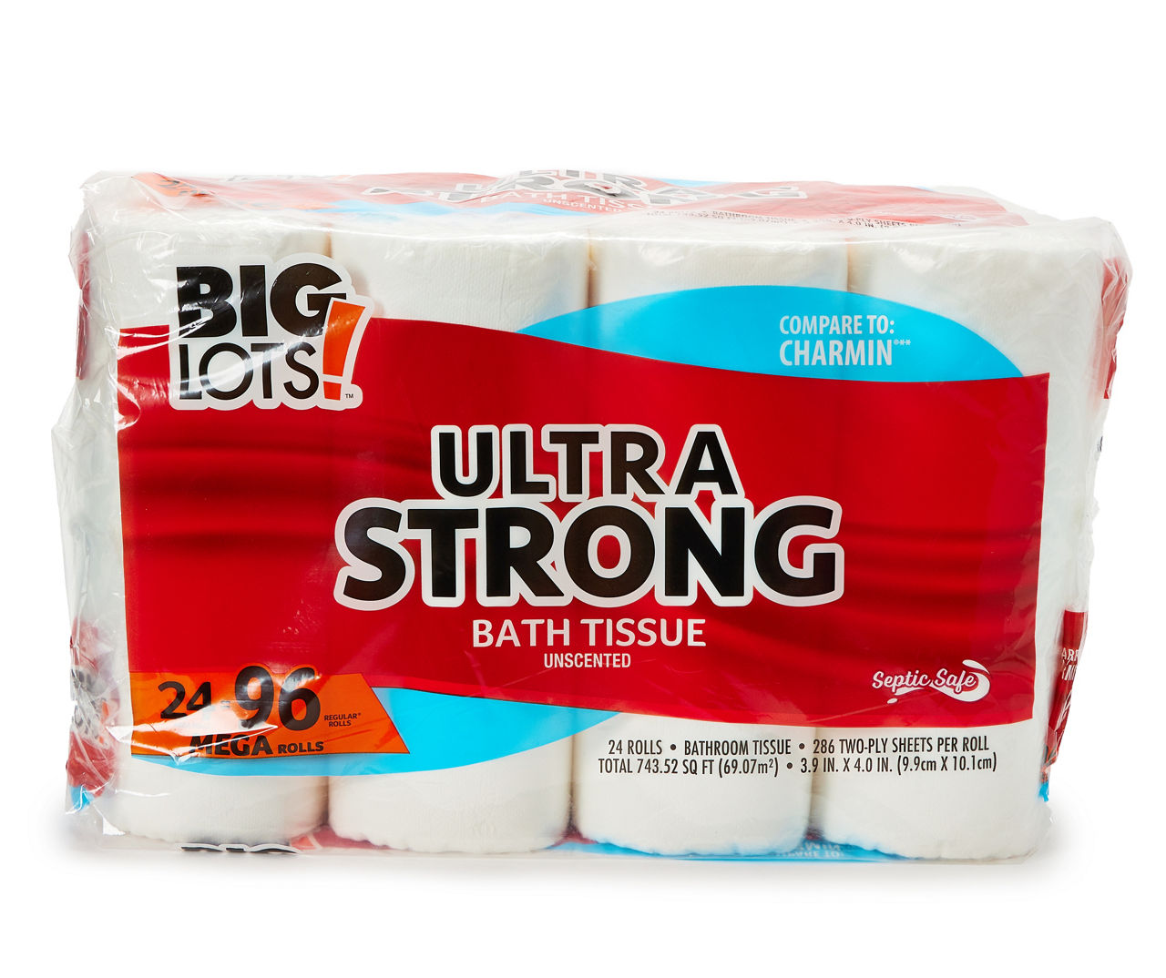 Big Lots Ultra Strong Bath Tissue, 24 Mega Rolls | Big Lots