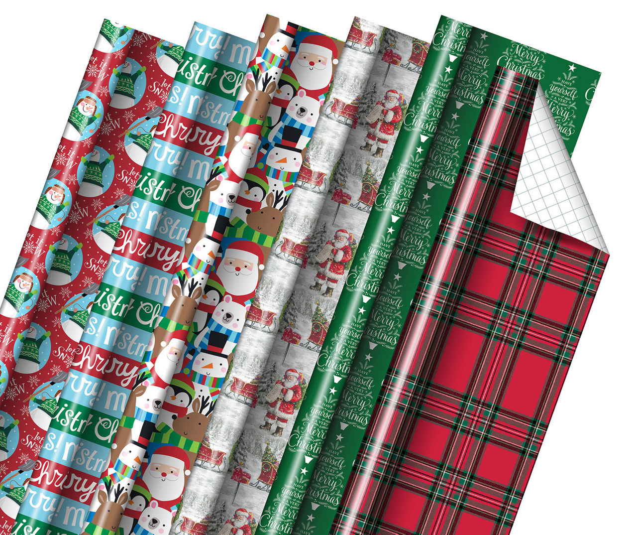 American Greetings 175 Sq. Ft. Novelty & Traditional Gridline 6-Roll ...