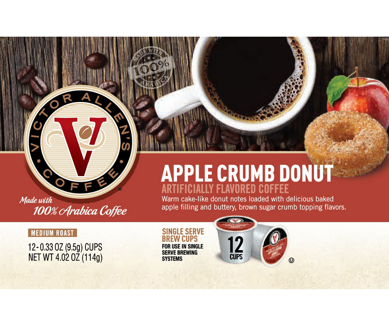 Victor Allen Apple Crumb Donut Medium Roast 12-Pack Brew Cups | Big Lots