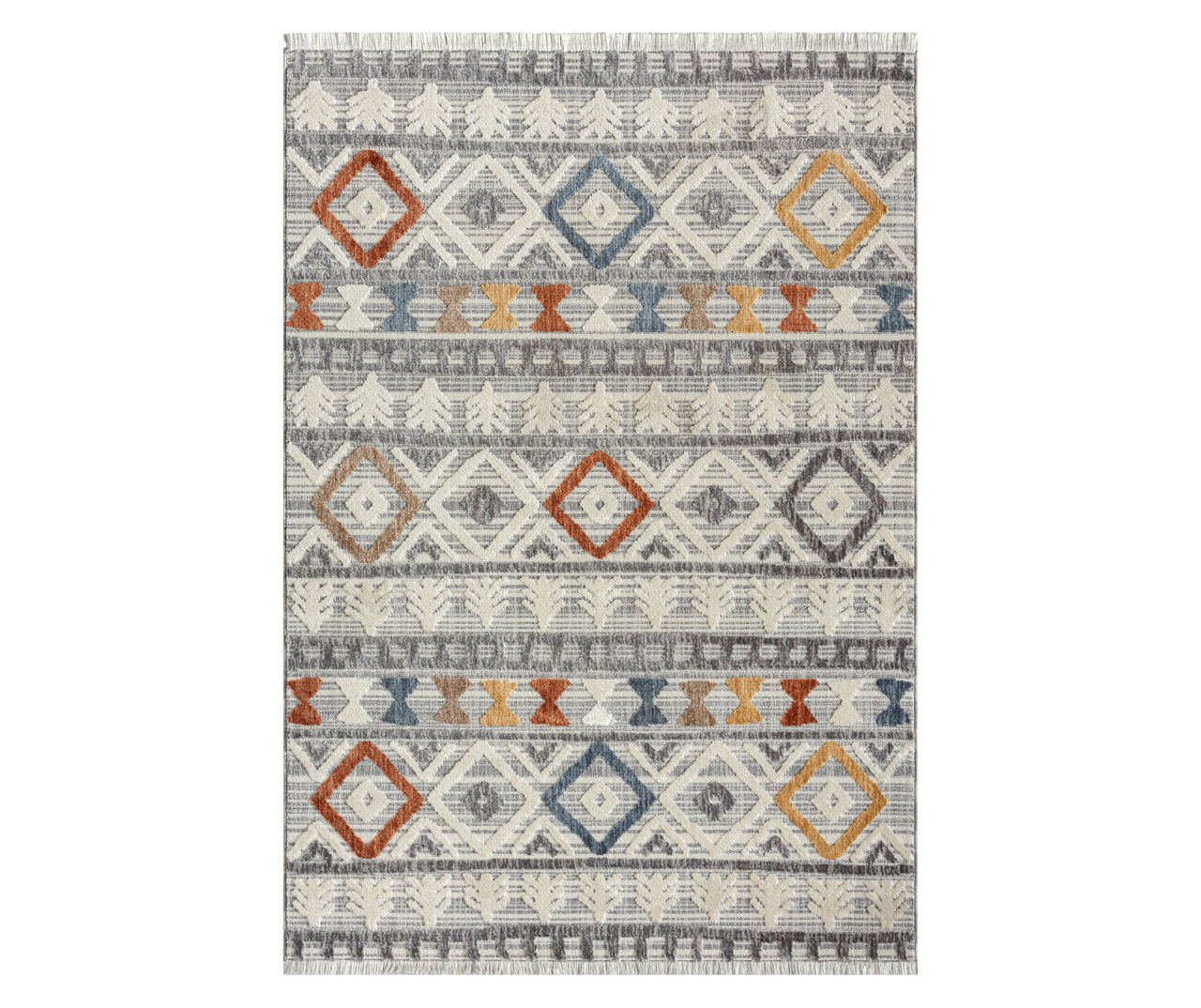 Broyhill Chelsea Gray & Multi-Color Geometric Area Rug, (6' x 9') | Big ...