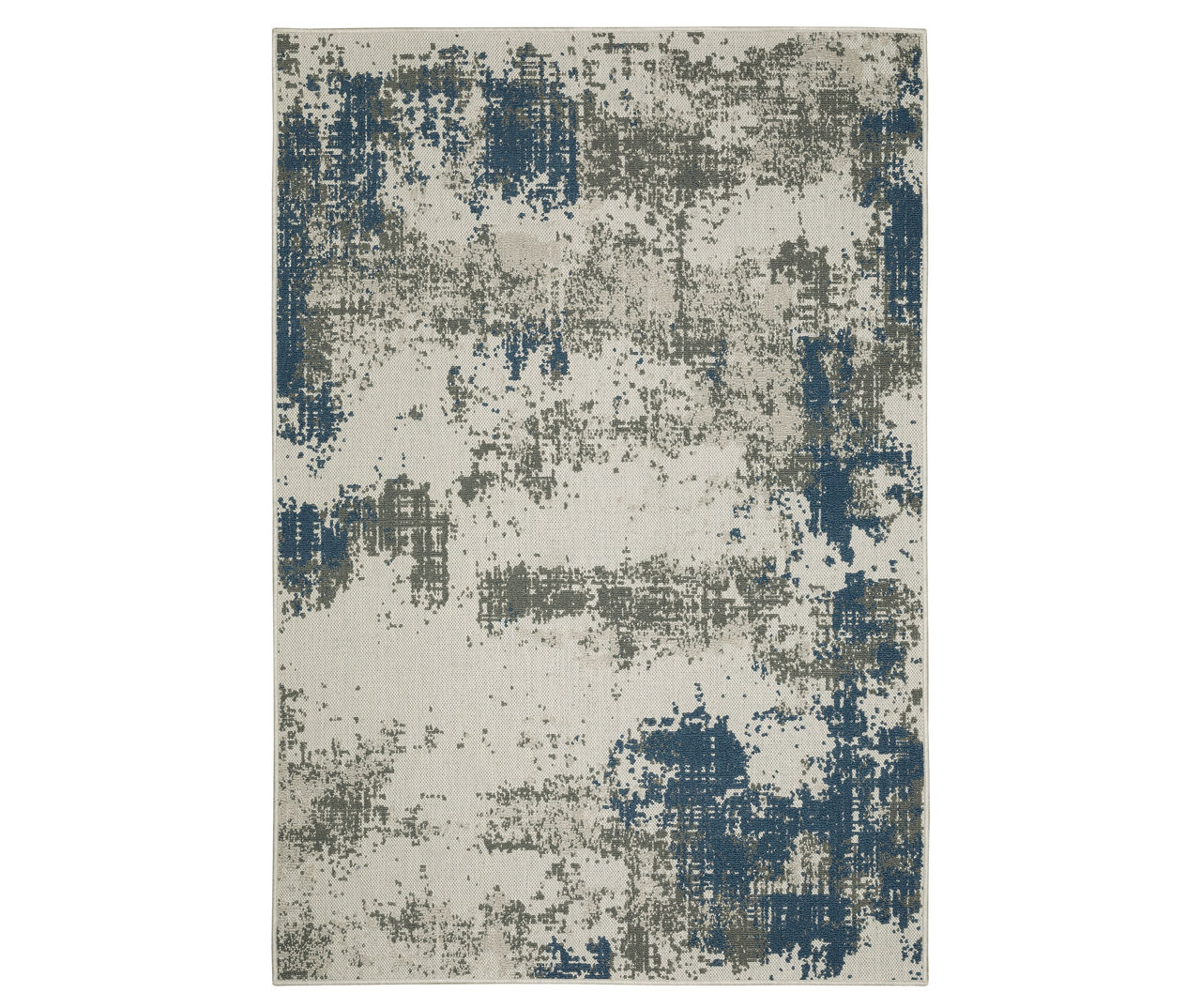 Torben Beige & Blue Abstract Outdoor Area Rug, (7.1' x 10') | Big Lots