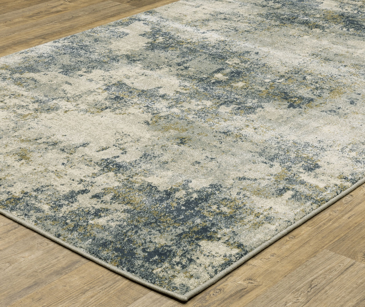 Bridges Beige & Blue Abstract Area Rug, (5.3' x 7.3') | Big Lots