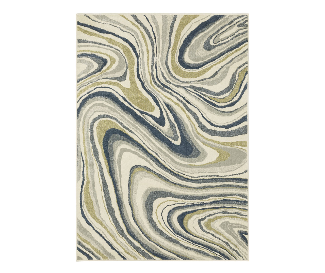 Goodman Ivory & Navy Swirl Area Rug, (7.1' x 10') | Big Lots
