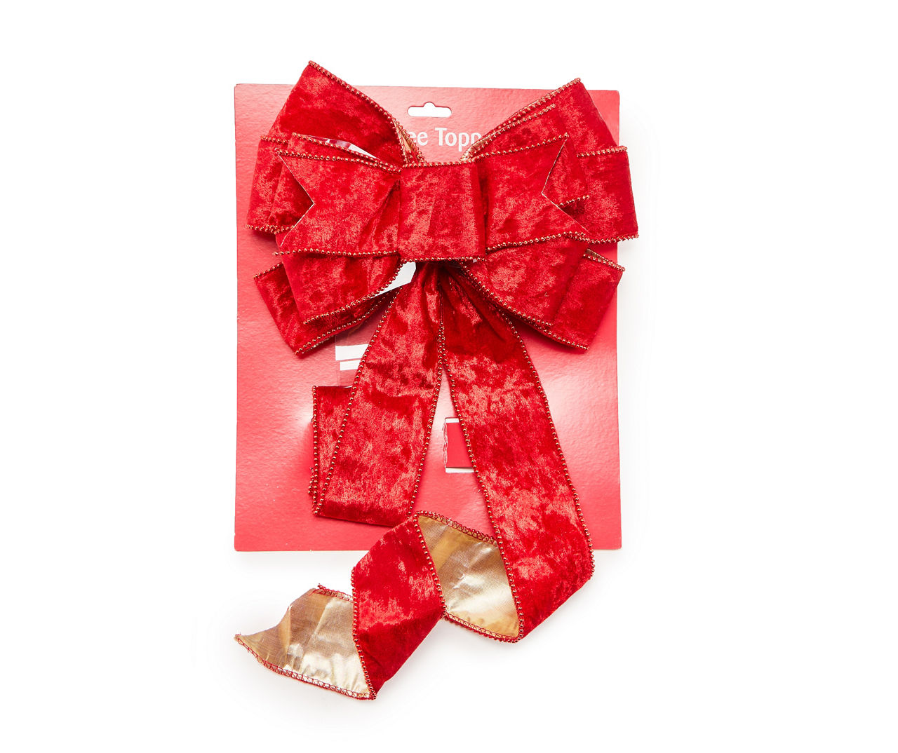 Red Velvet Bow Tree Topper | Big Lots