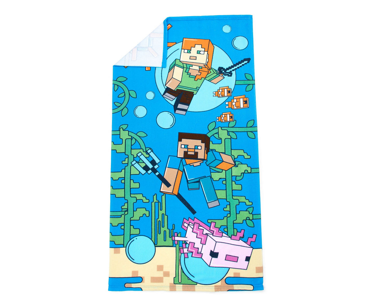 Minecraft Blue Axolotl Bath Towel & Bath Buddy Set | Big Lots