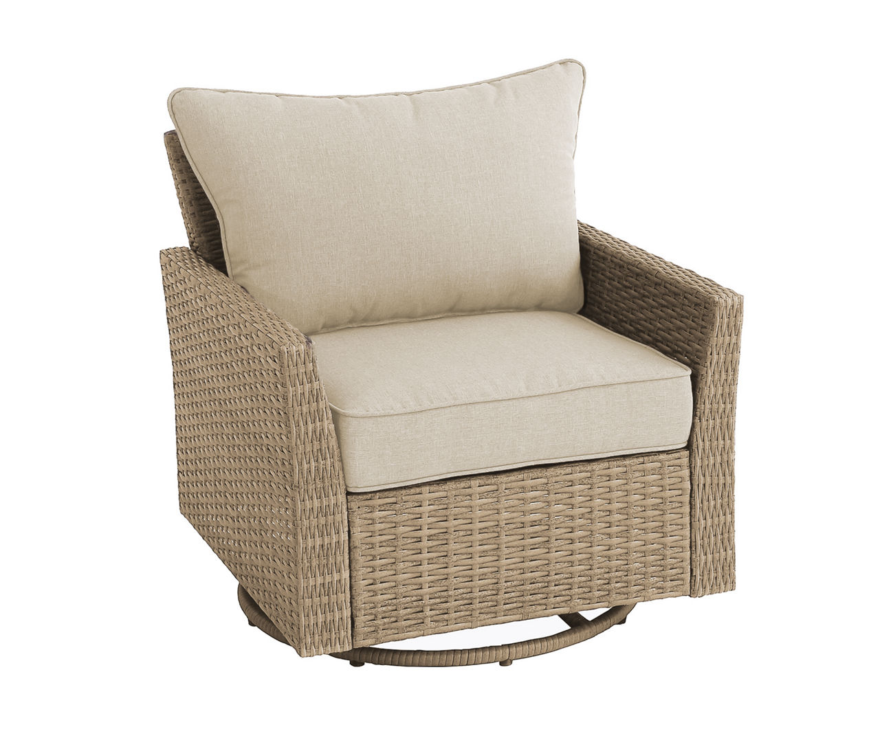 Broyhill Yorktown Tan All-Weather Wicker Cushioned Patio Glider Chairs ...