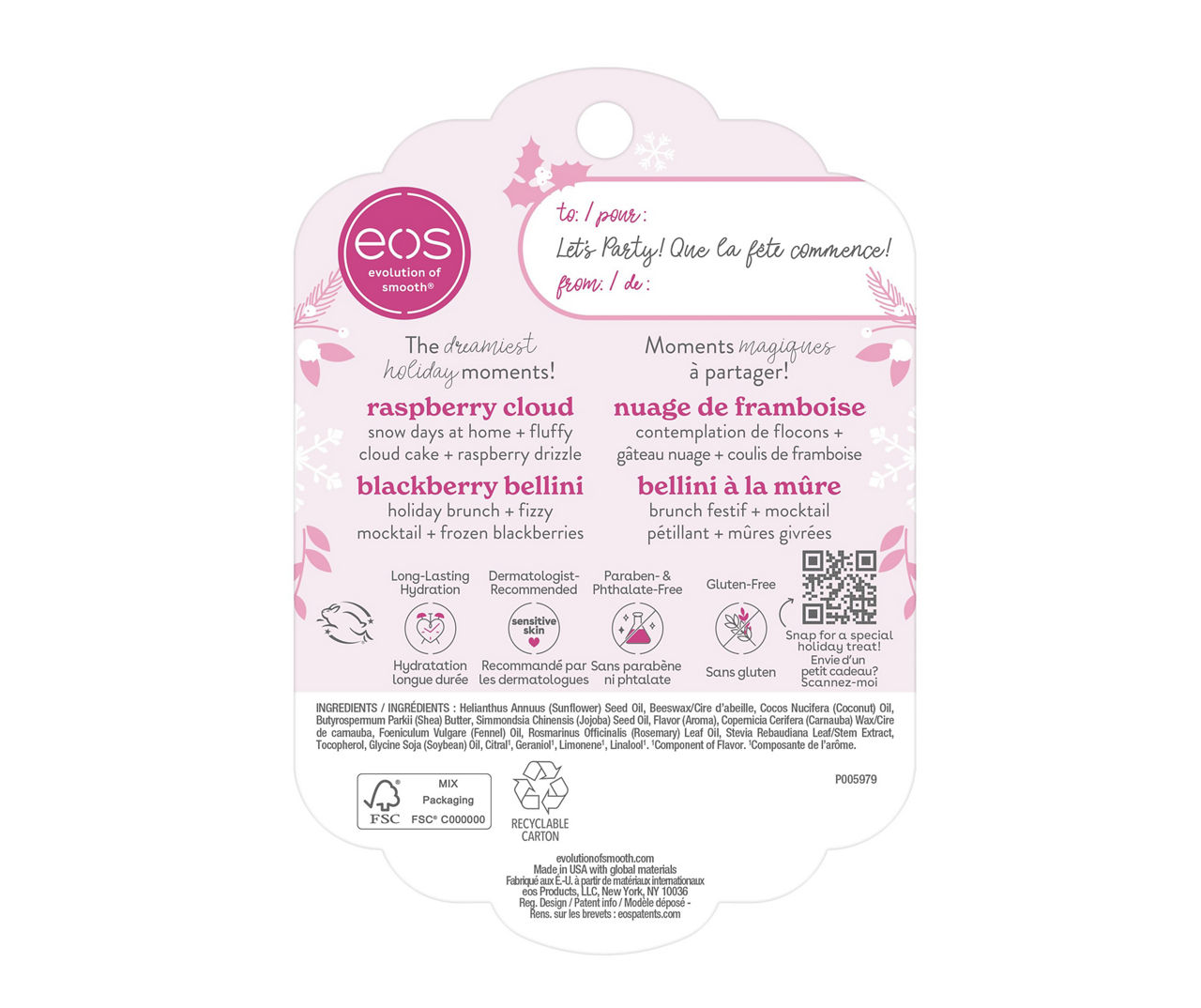 EOS Raspberry Cloud & Blackberry Bellini Smooth Lip Balm Set | Big Lots