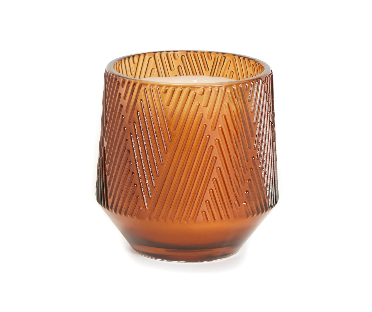 Orange & Ginger Rust Geometric Textured Glass Jar Candle, 9.5 oz. | Big ...