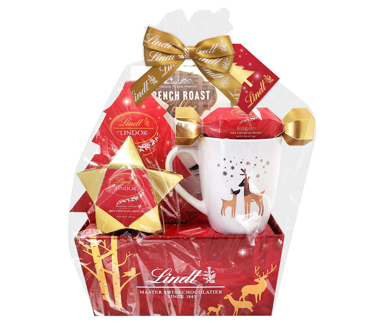 Lindt Red Milk Chocolate Truffles & Mug Gift Basket Set | Big Lots