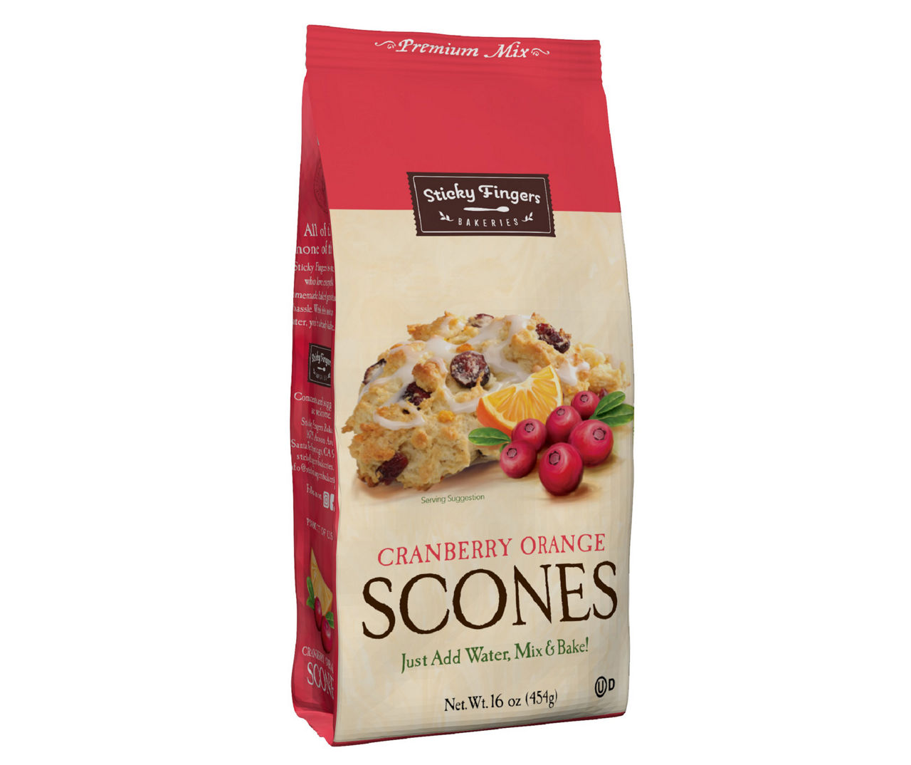Sticky Fingers Cranberry Orange Scone Mix 16 Oz Big Lots