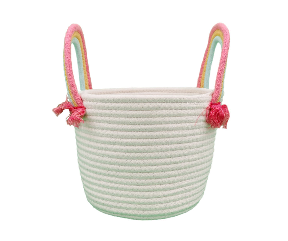 Rainbow Handle Rope Easter Basket | Big Lots