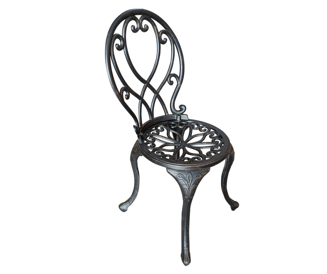 Real Living Scrollwork 3-Piece Cast Iron & Aluminum Patio Bistro Set ...