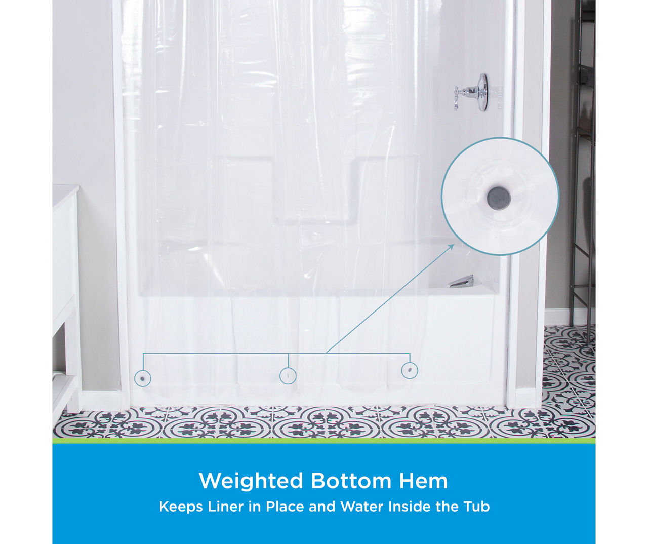 Kenney Clear microCLEAN Medium-Weight XL PEVA Shower Liner | Big Lots