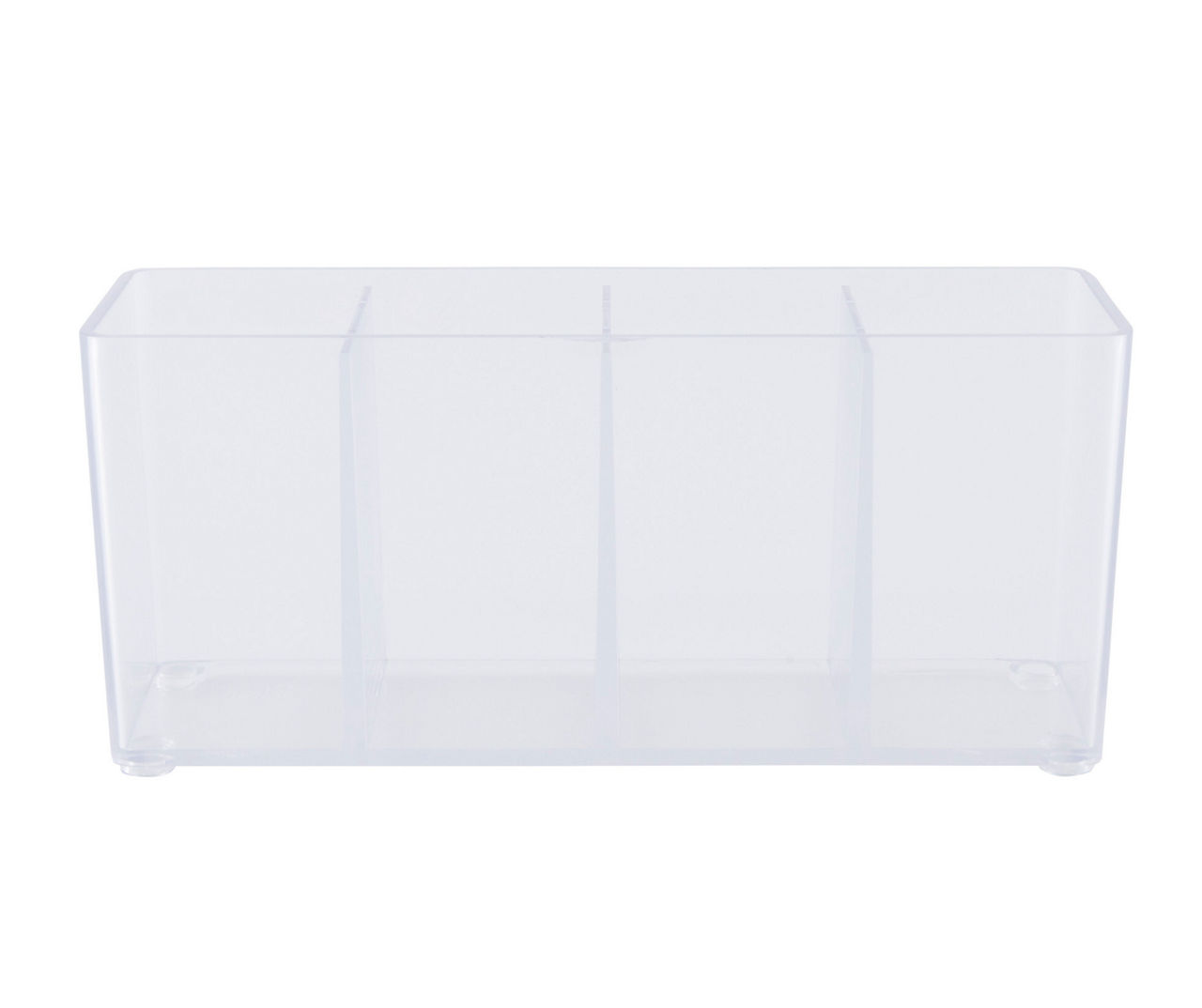 Kenney Storage Made Simple Clear 4-Compartment Drawer Organizer Bin ...