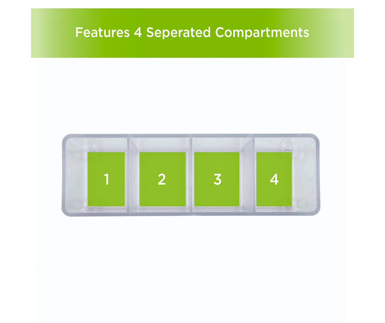 Kenney Storage Made Simple Clear 4-Compartment Drawer Organizer Bin ...