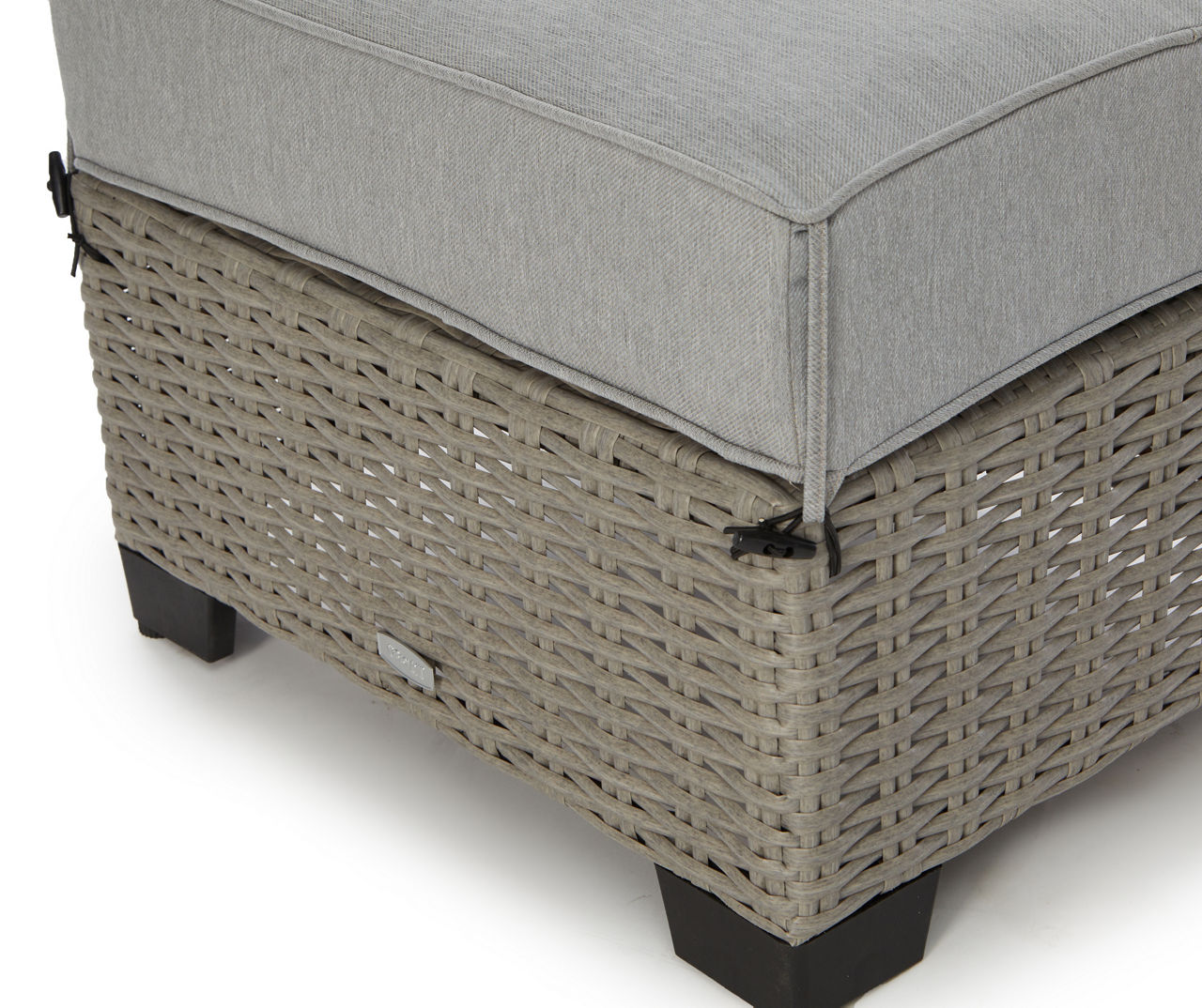 Pembroke Light Wicker Cushioned Patio Ottoman