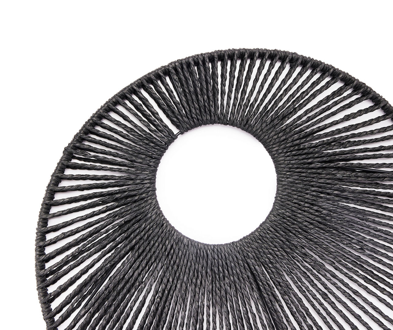 Black Asymmetrical Circle Rope-Wrapped 3-Piece Wall Décor Set | Big Lots