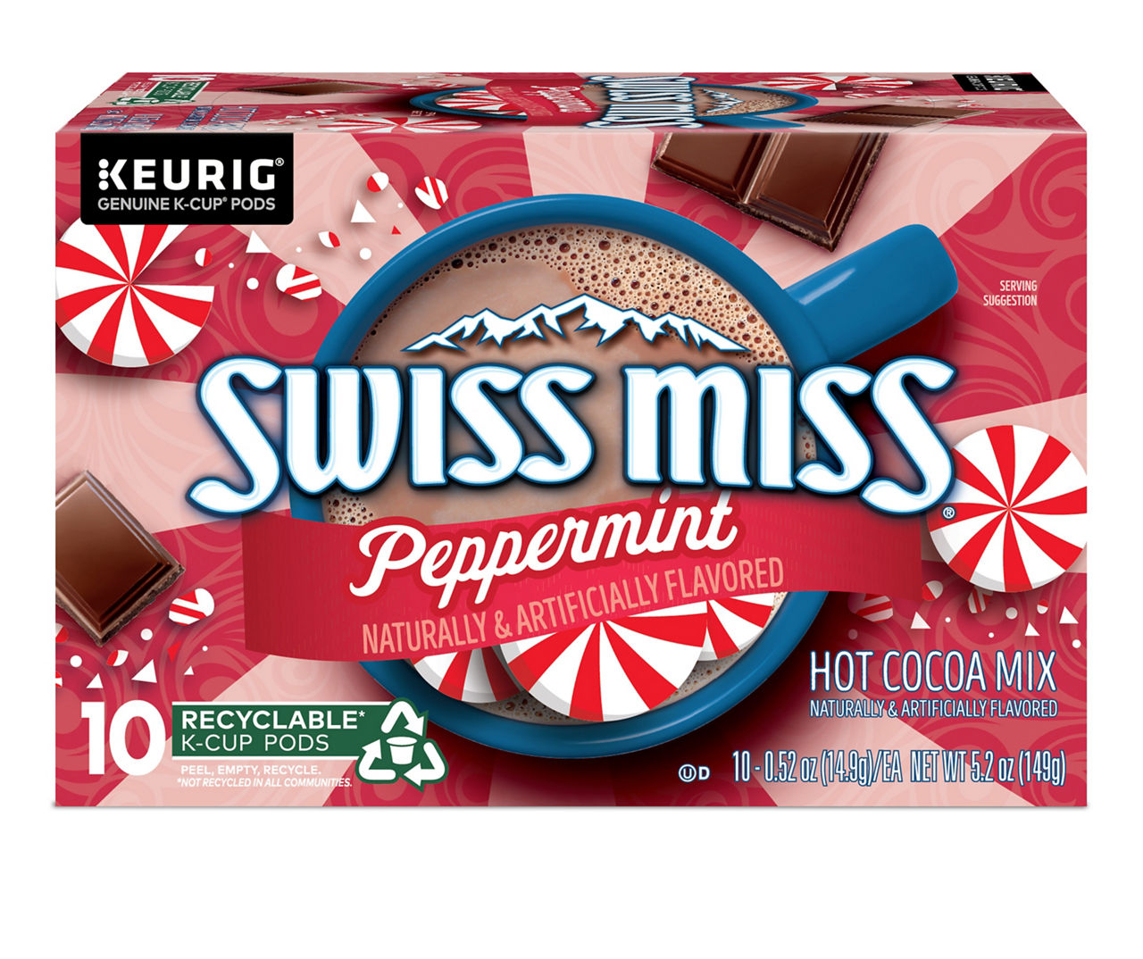 Swiss Miss Peppermint Hot Cocoa Mix 10-Pack Brew Cups | Big Lots