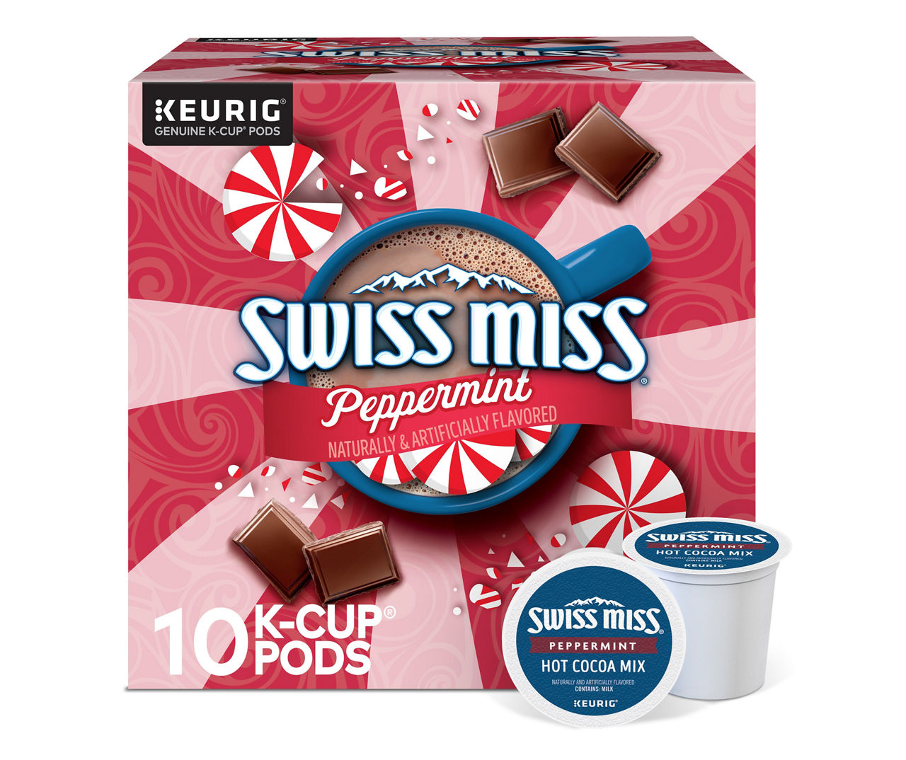 Swiss Miss Peppermint Hot Cocoa Mix 10-Pack Brew Cups | Big Lots