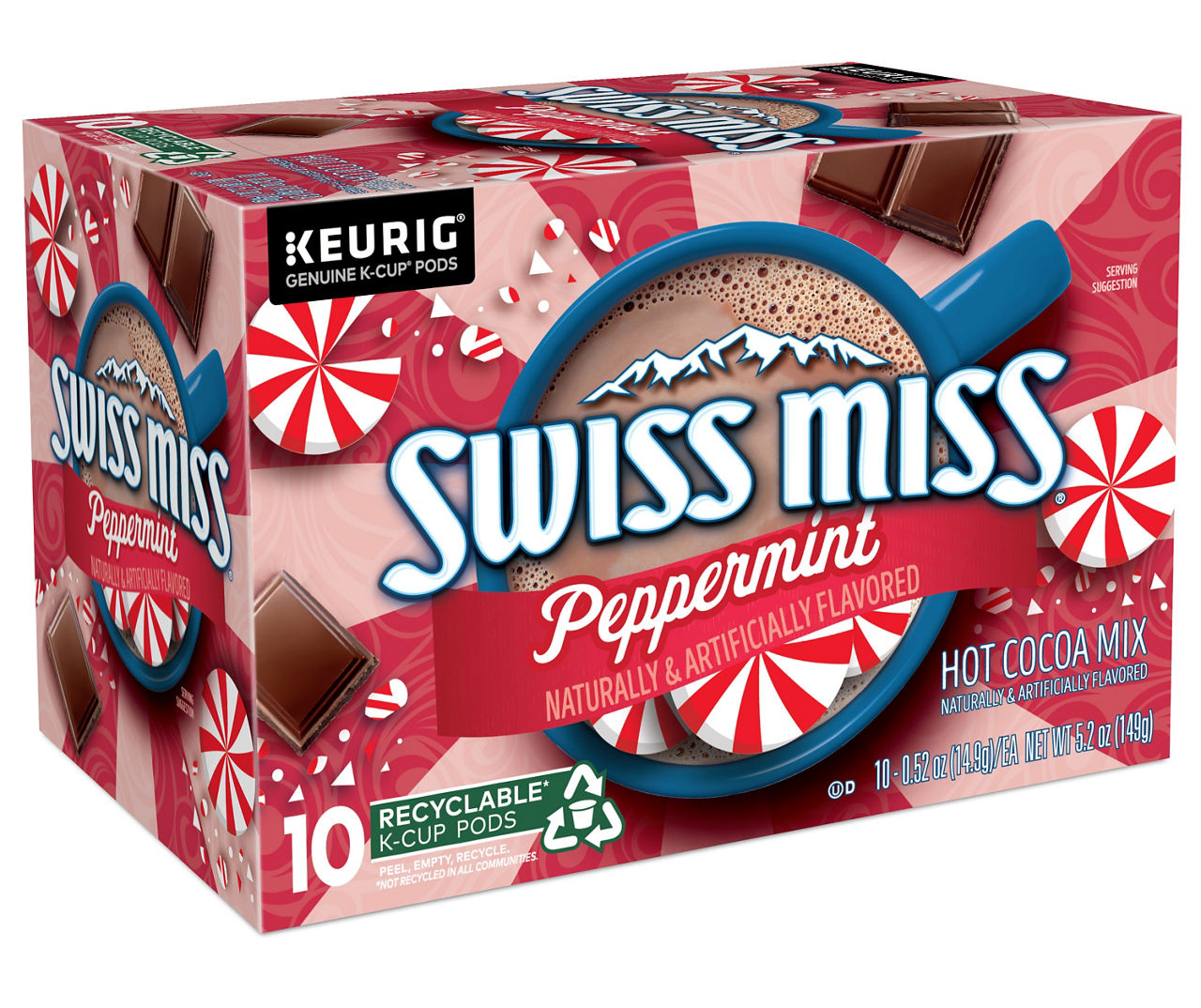 Swiss Miss Peppermint Hot Cocoa Mix 10-Pack Brew Cups | Big Lots