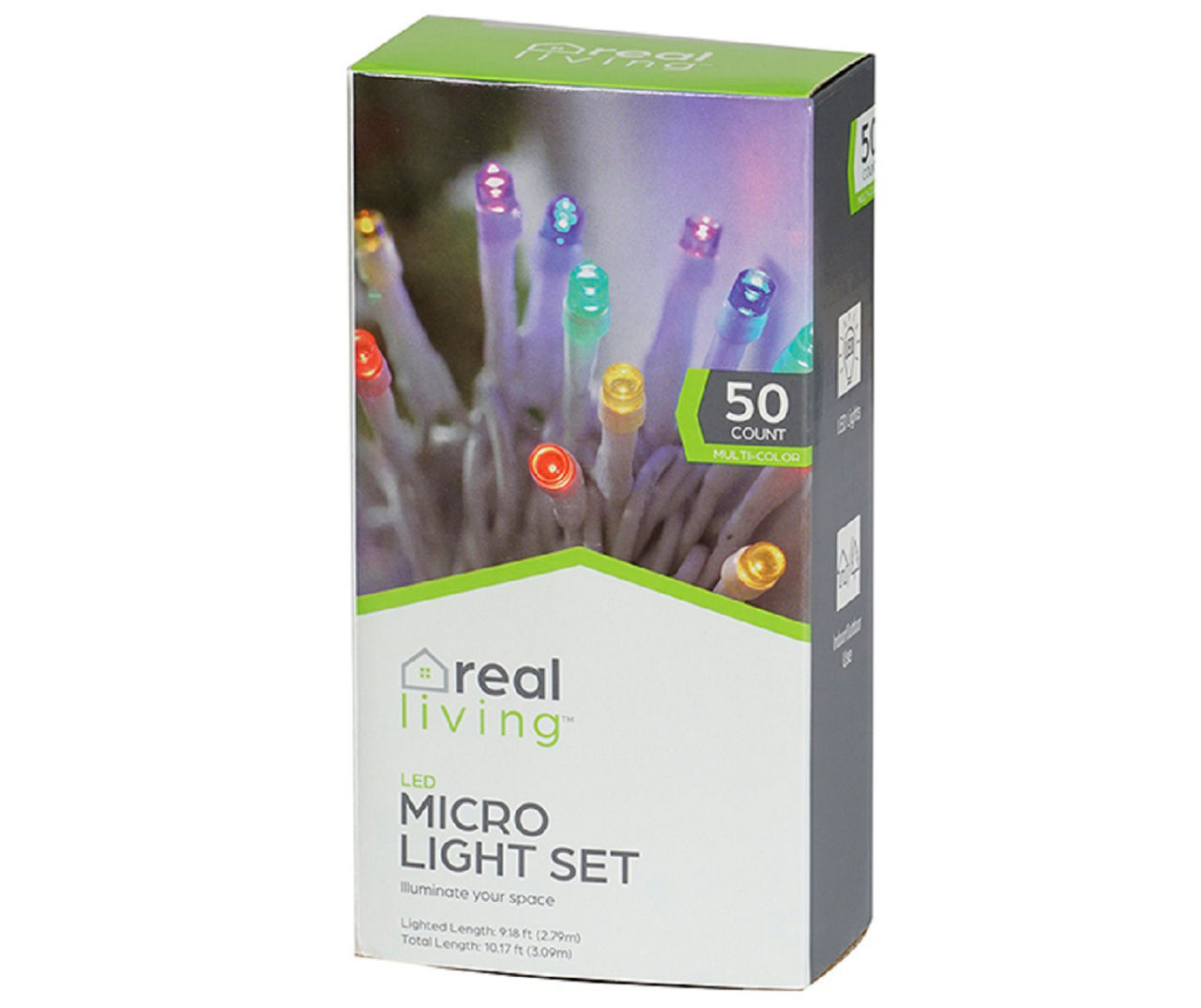 Real Living Multi-Color LED Concaved Micro Light Set, 50-Lights | Big Lots