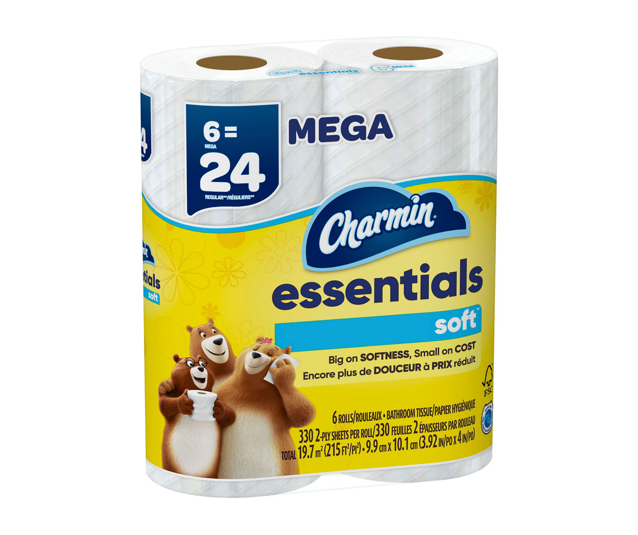 Charmin Essentials Charmin Essentials Soft Toilet Paper 6 Mega Rolls ...