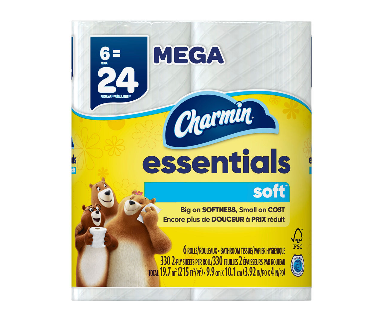 Charmin Essentials Charmin Essentials Soft Toilet Paper 6 Mega Rolls ...