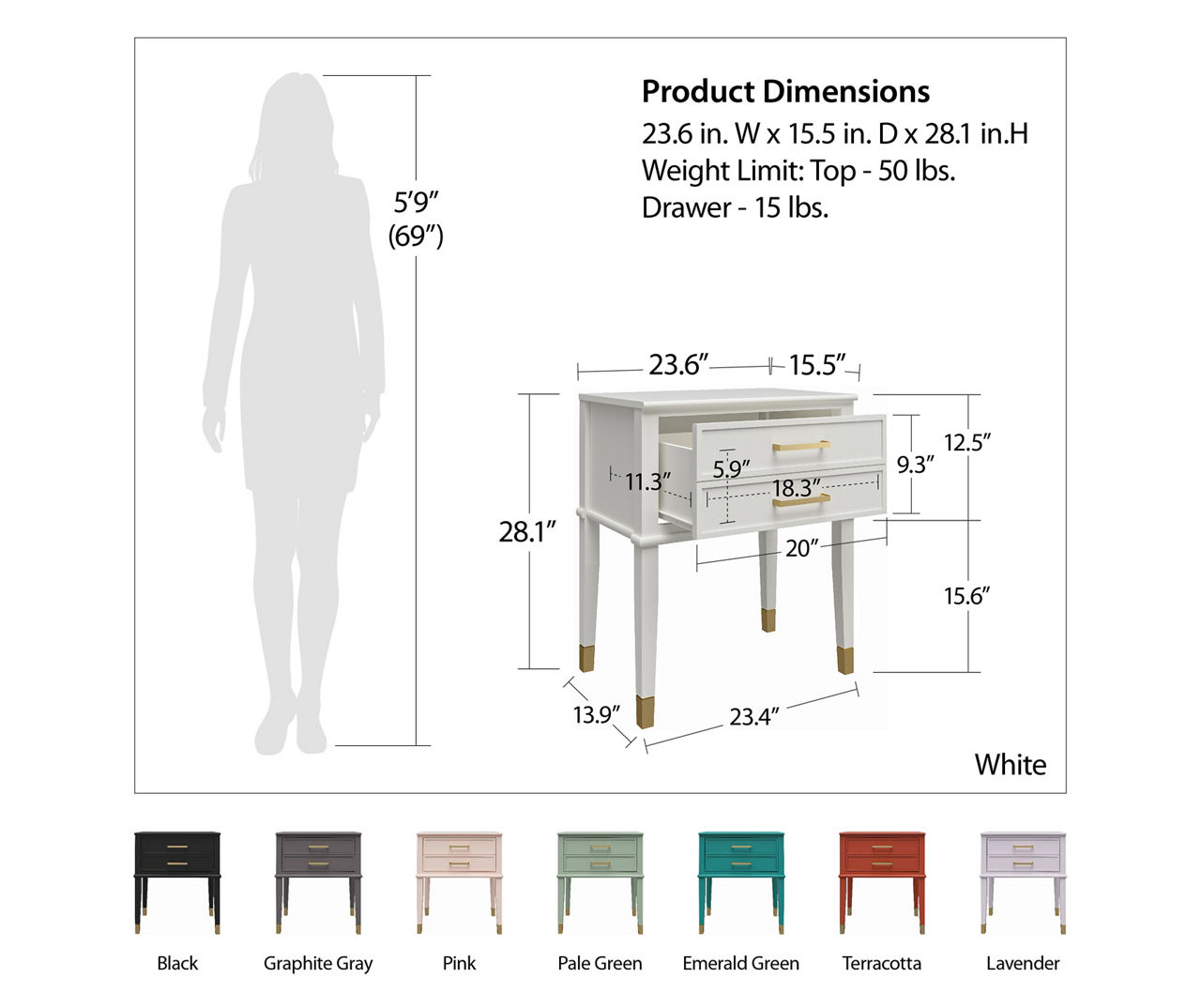 CosmoLiving Westerleigh Pale Green End Table | Big Lots