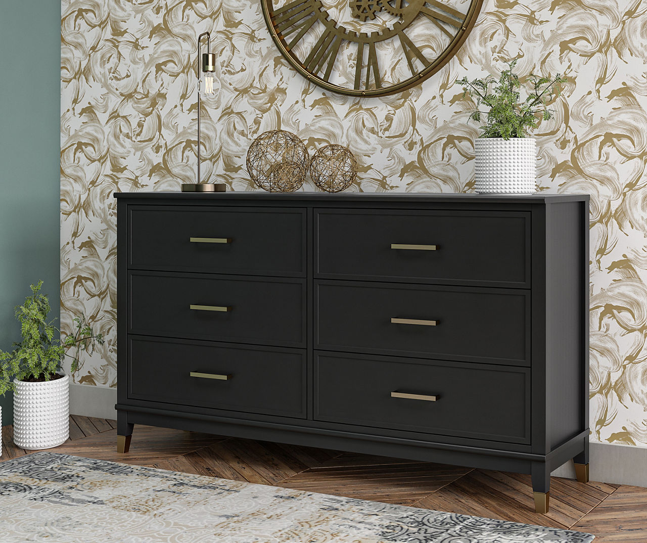 CosmoLiving Westerleigh Matte Black 6-Drawer Dresser | Big Lots