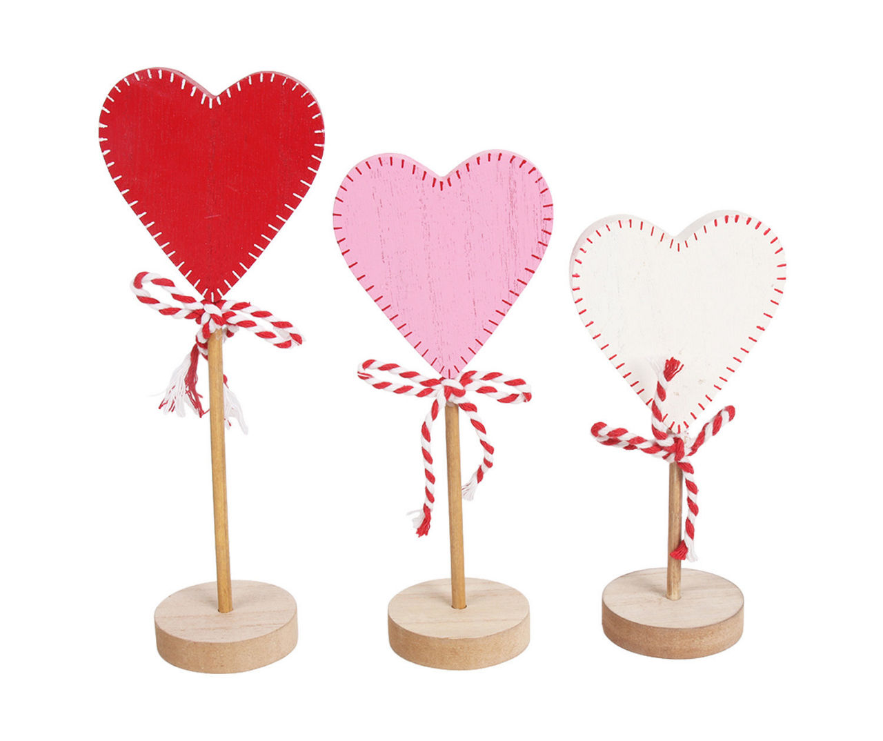 Sewn Hearts 3-Piece Tabletop Decor Set | Big Lots