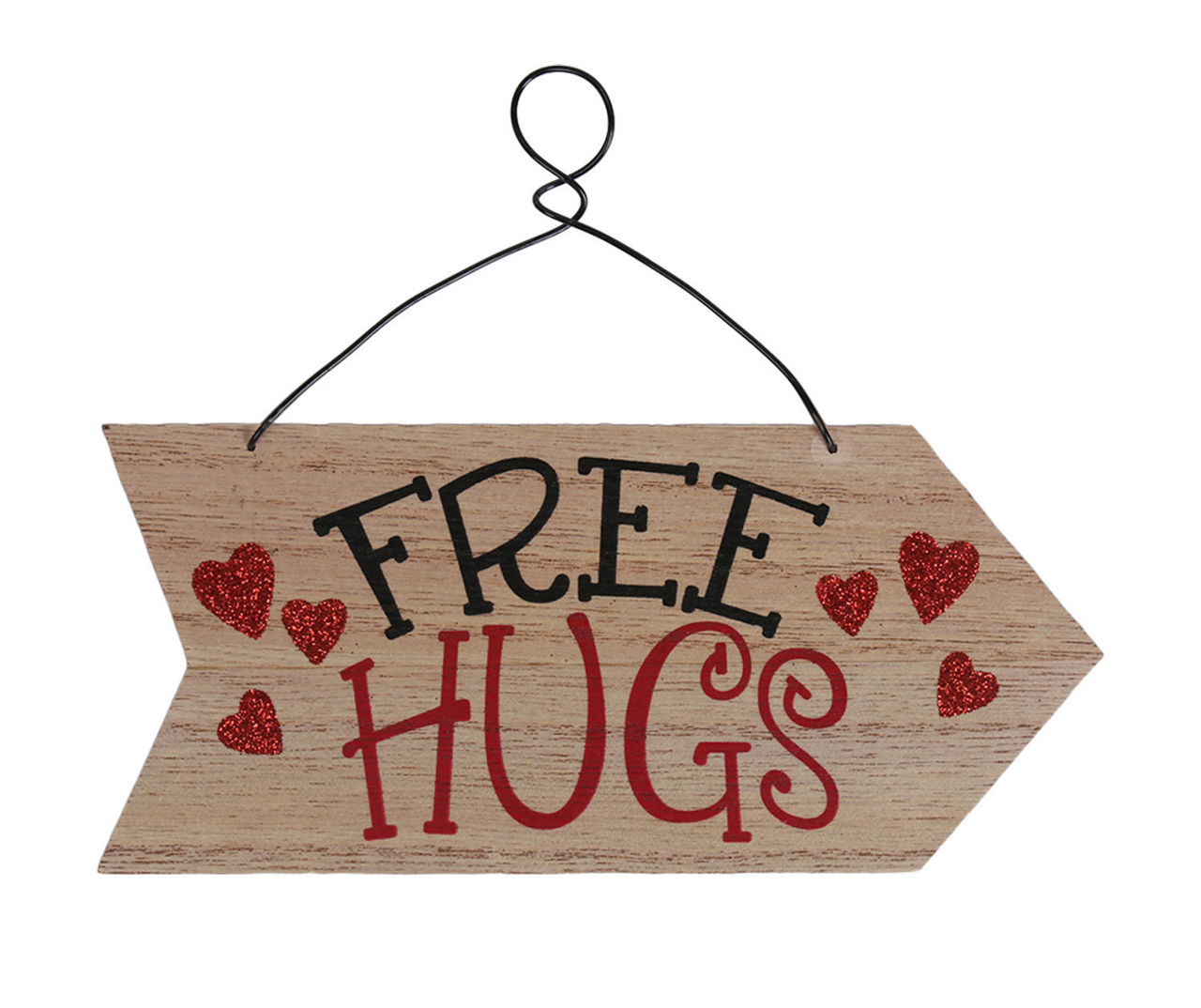 "Free Hugs" Wood Arrow Hanging Wall Sign | Big Lots
