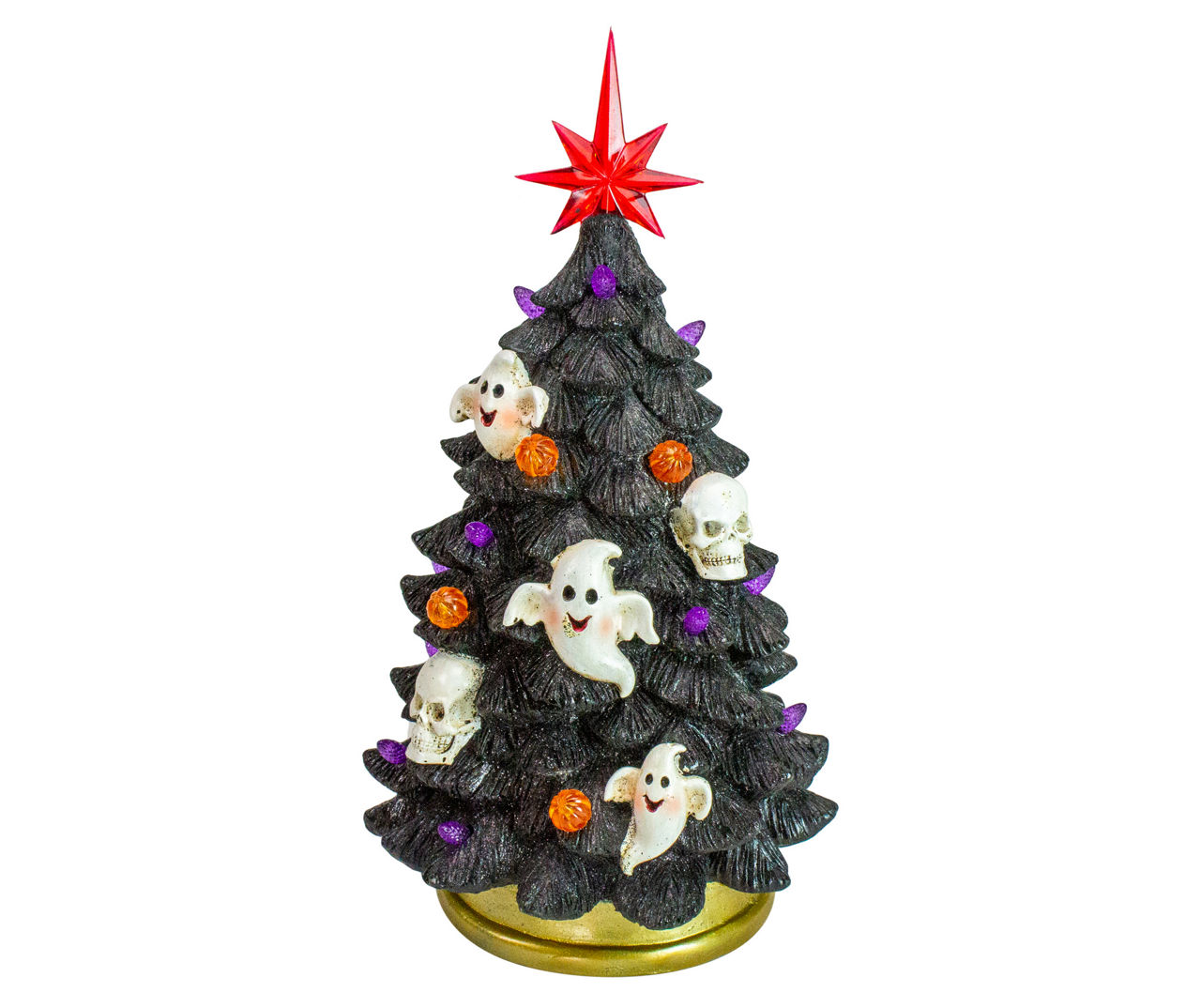 Northlight 12" Black Skull & Ghost Halloween Resin Tabletop Tree | Big Lots