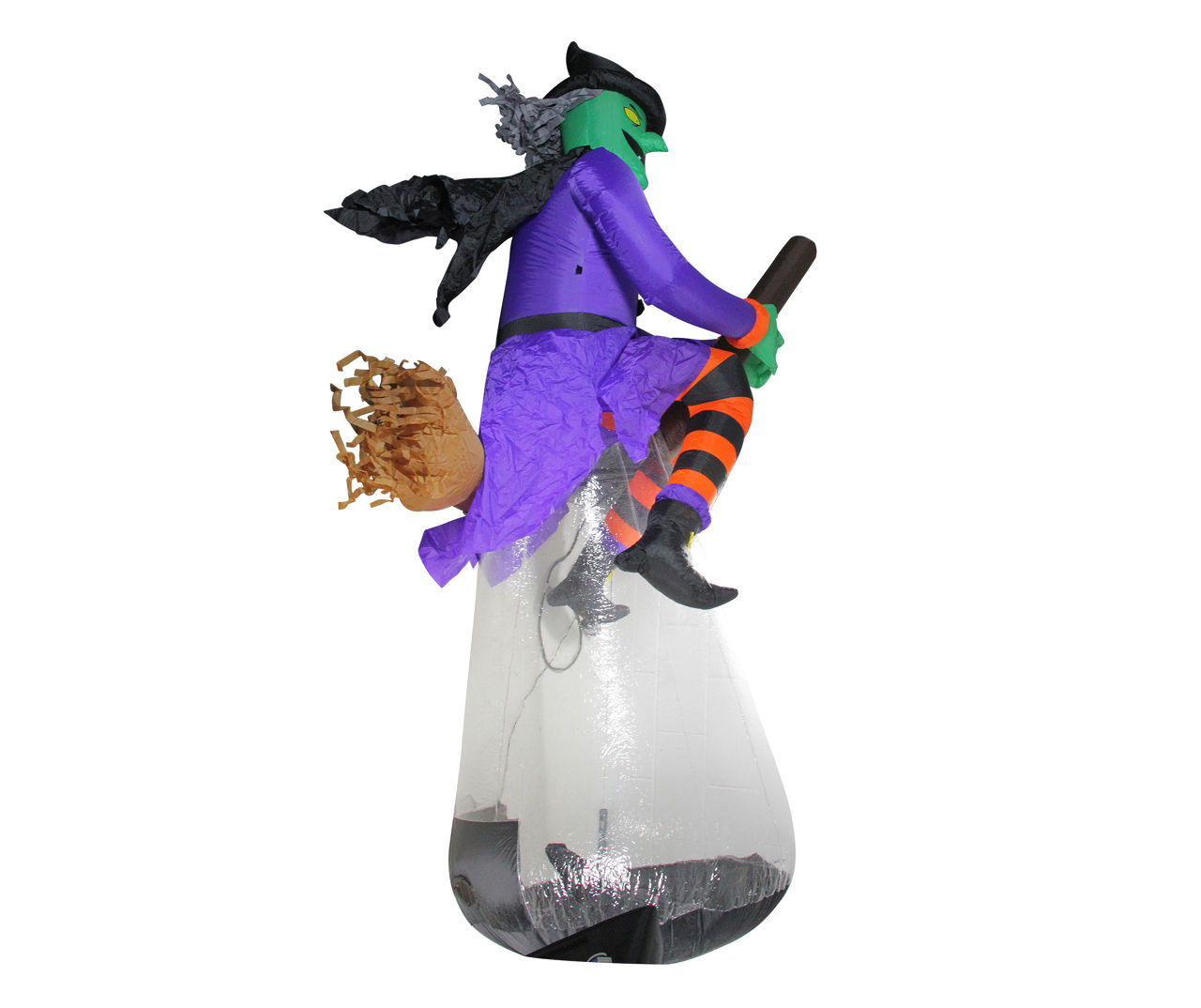 Northlight 11' Inflatable LED Flying Witch | Big Lots