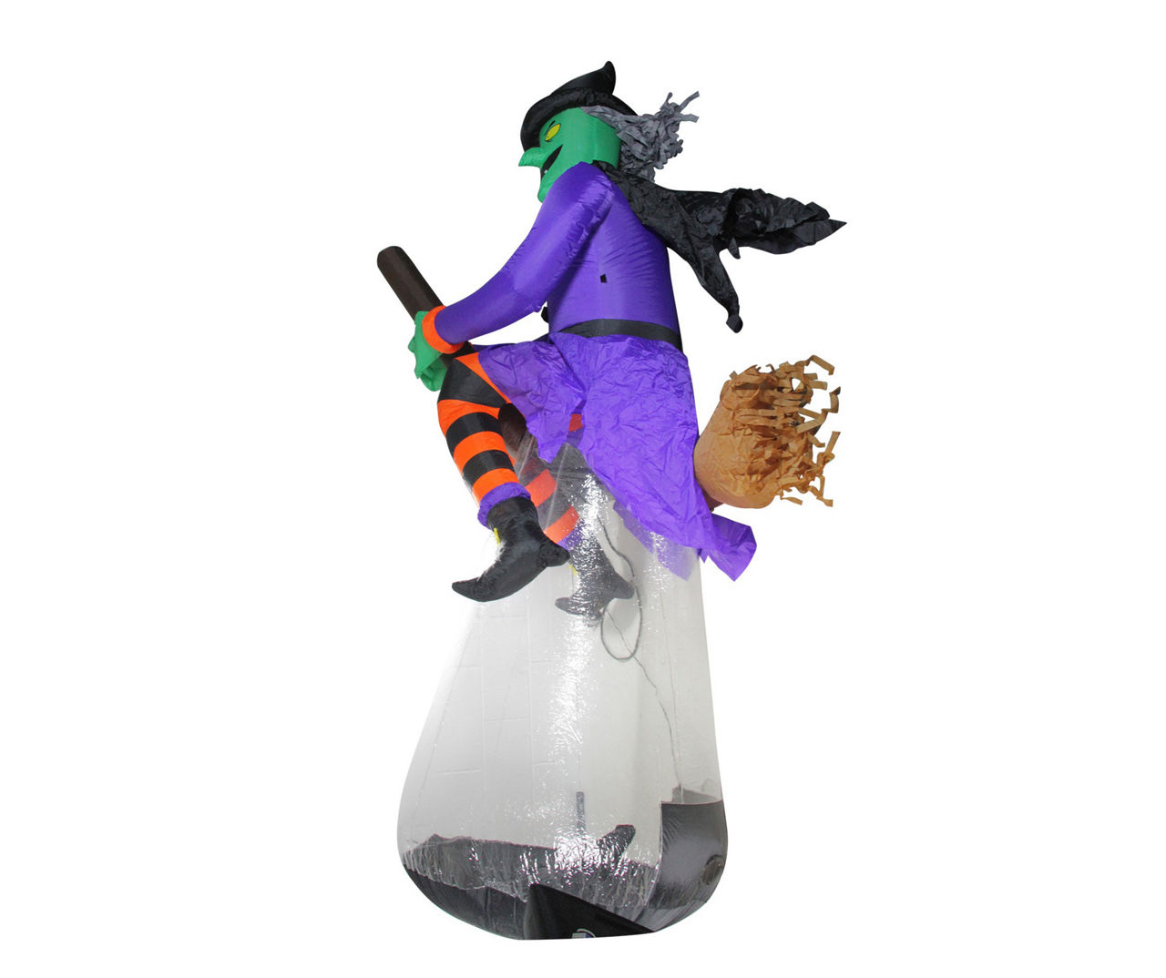 Northlight 11' Inflatable LED Flying Witch | Big Lots