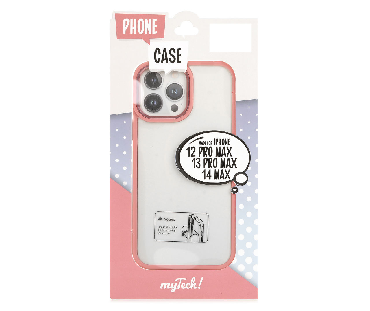 MyTech Pink & Clear Metallic iPhone 13Pro Max/12 Pro Max Case | Big Lots